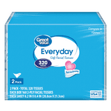 Great Value Everyday Soft Facial Tissues, 2 Flat Cartons, 160 Tissues ...