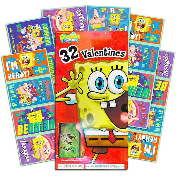 Paper Magic Group Spongebob Valentines Day Classroom Exchange Gifts ...