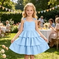 Bobifish Big Girls Cami Dresses Spaghetti Strap Tie Bow Sweetheart Neck ...