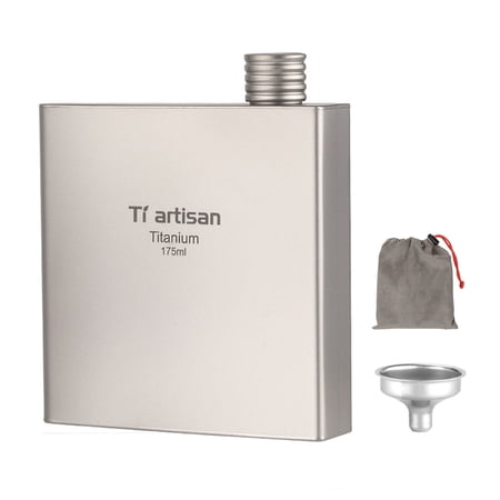 MYG 170ml Titanium Wine Flask Lightweight Outdoor Portable Alcohol ...