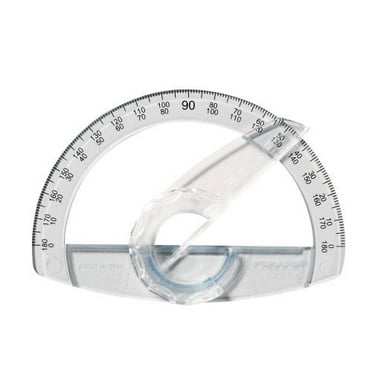 Westcott 6 inch Student Clear Plastic Circular Protractor Tool, 1 Piece ...