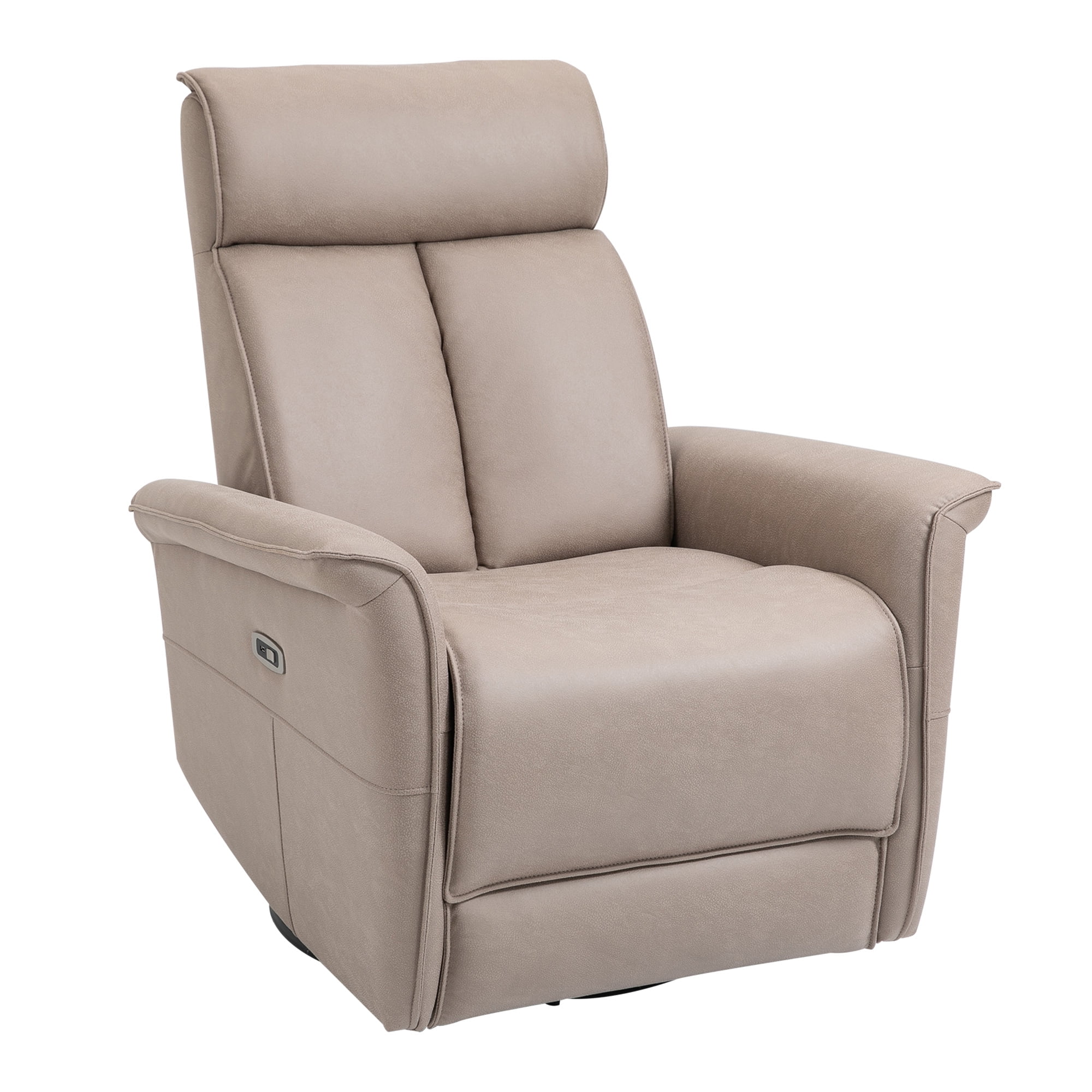 HomCom Microfiber Recliner, Brown - Walmart.com