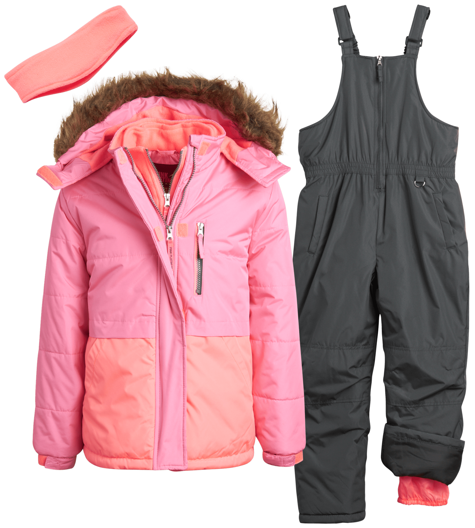 Pink Platinum Girls' Snowsuit - Water Resistant Winter Jacket and Ski ...