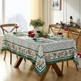 NEWBRIDGE Christmas Holly Pinecone Rectangle Tablecloth, 60x102 inch ...