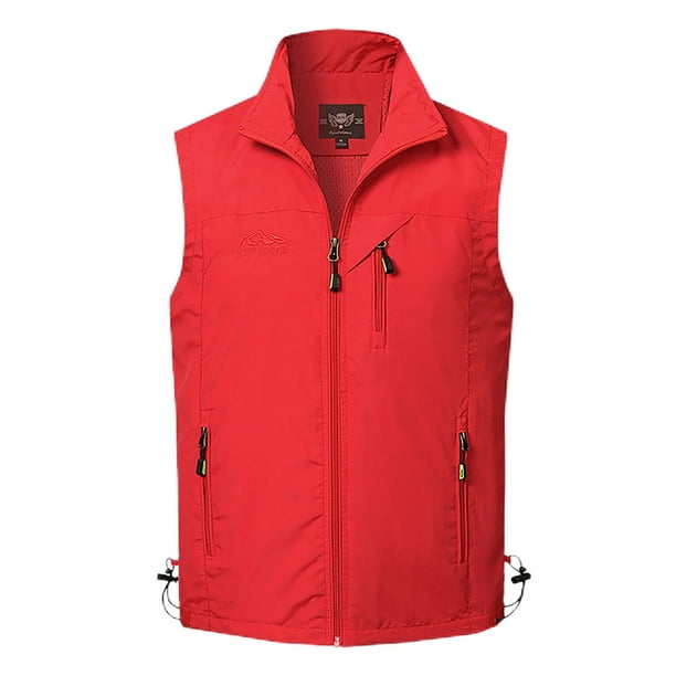 Frontwalk Lightweight Fall Zip Up Vest for Men Fashion Stand Collar ...