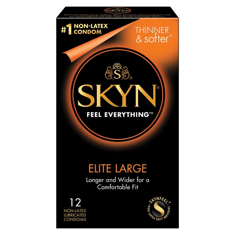 SKYN Elite LARGE Lubricated Non-Latex Condoms Ultra Thin Premium ...