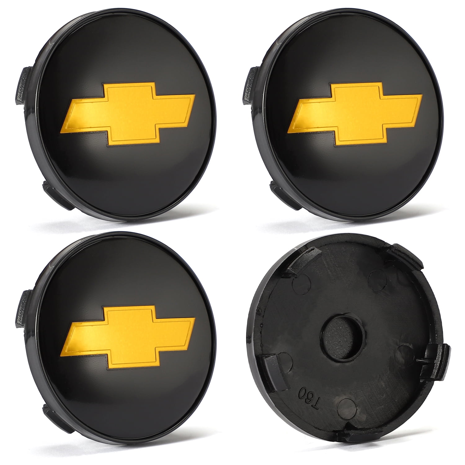 4 Pack Chevy Wheel Center Hub Caps,60mm/2.36'' Chevrolet Wheel Hub Logo ...