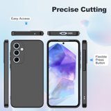 Elegant Choise for Samsung Galaxy A55 5G Liquid Silicone Case with Screen Protector, Black ...