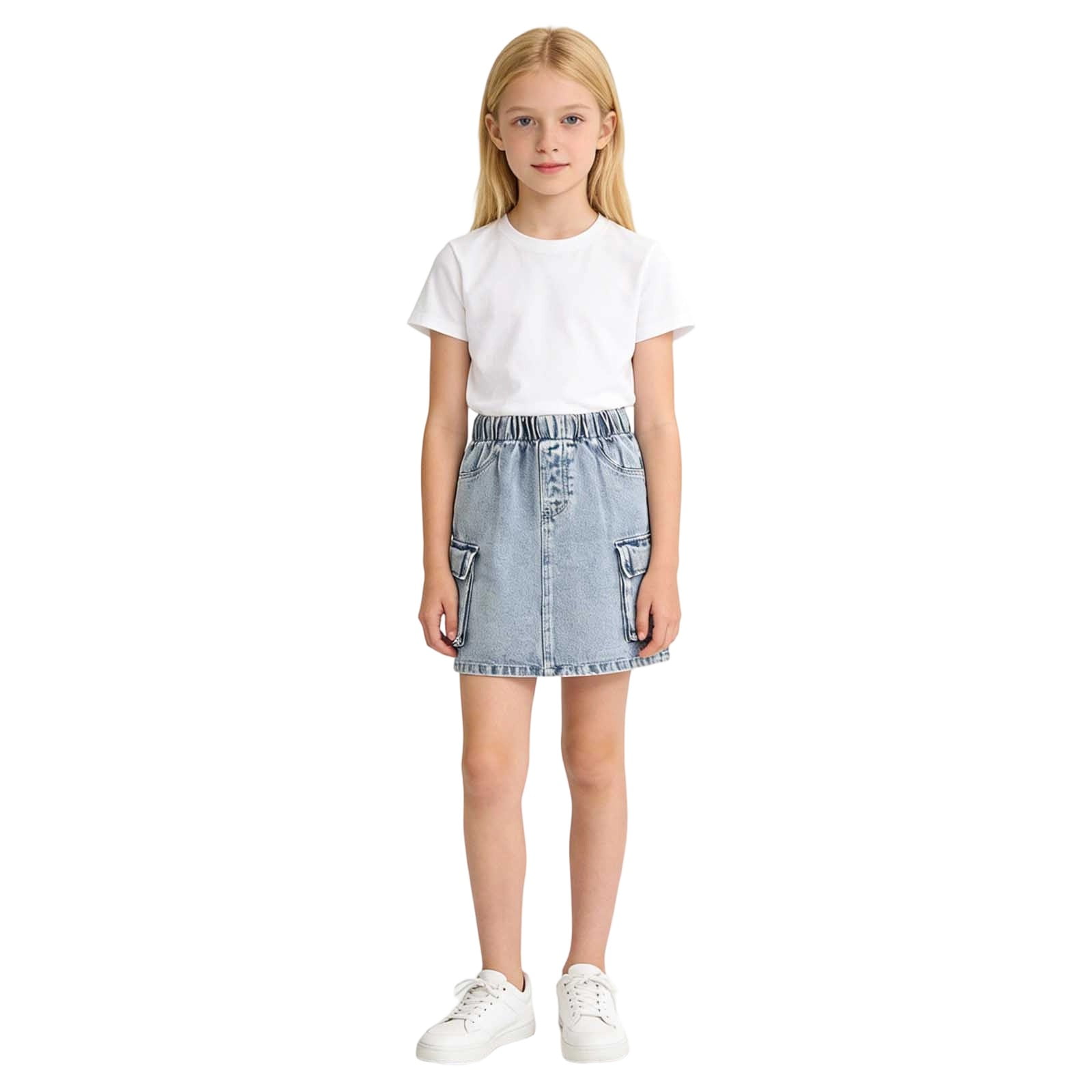 Click here for Fhsagq Girls Denim Skort With Inner Shorts Denim S... prices