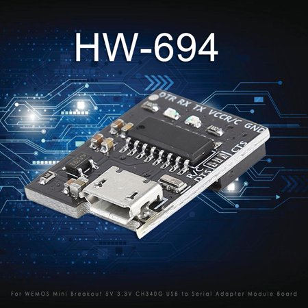 Peggybuy For WEMOS Breakout 5V 3.3V CH340G USB to Serial Module Board ...