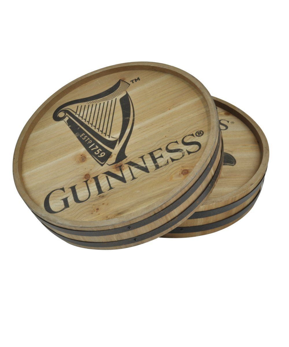Buy Guinness Classic harp Logo Wooden Barrel Top Round Wall Art Pub Bar ...