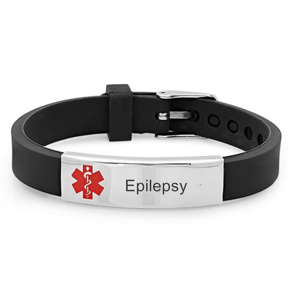 Personalized Medical Alert Bracelet Disease Allergy Awareness Emergency ...