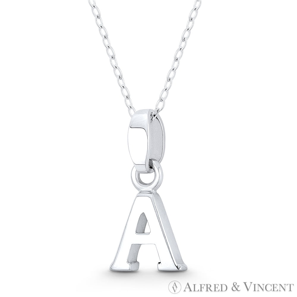 Initial Letter "A" 20x10x3mm (0.8in x 0.4in x 0.12in) Charm 3D Pendant ...
