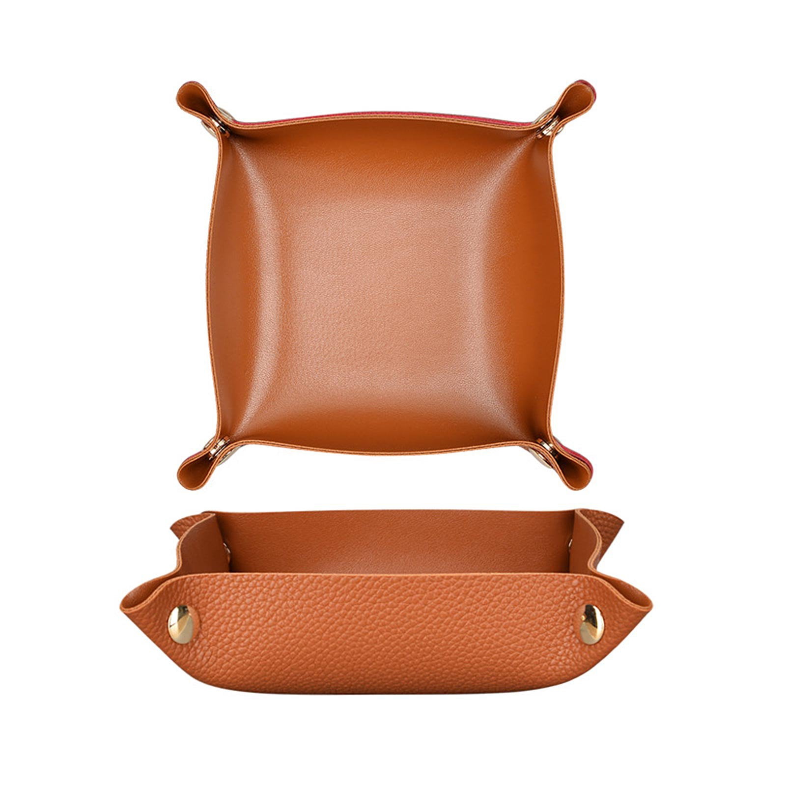 Guguelec Leather Jewelry Valet Tray for Women and Man, Portable ...