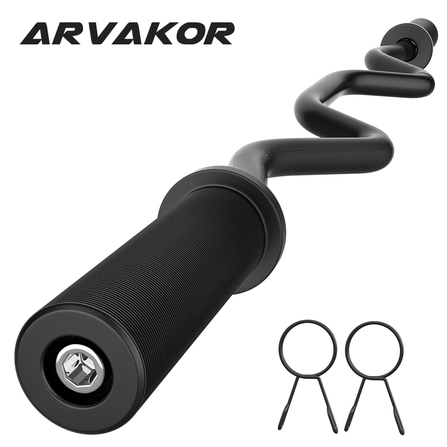 ARVAKOR 48" Olympic Barbell Curl Bar EZ Bar Strength Training Bar ...