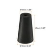 Uxcell 10mm to 15mm w Hole Rubber Tapered Plug for Lab Home Black 20 ...