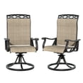 YLGJ Patio Swivel Chairs Set of 2, Outdoor Dining Chairs with Textilene ...