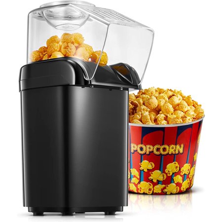 JOYWE Popcorn Machine, 1200W Hot Air Oil-Free Popcorn Maker, One Button ...
