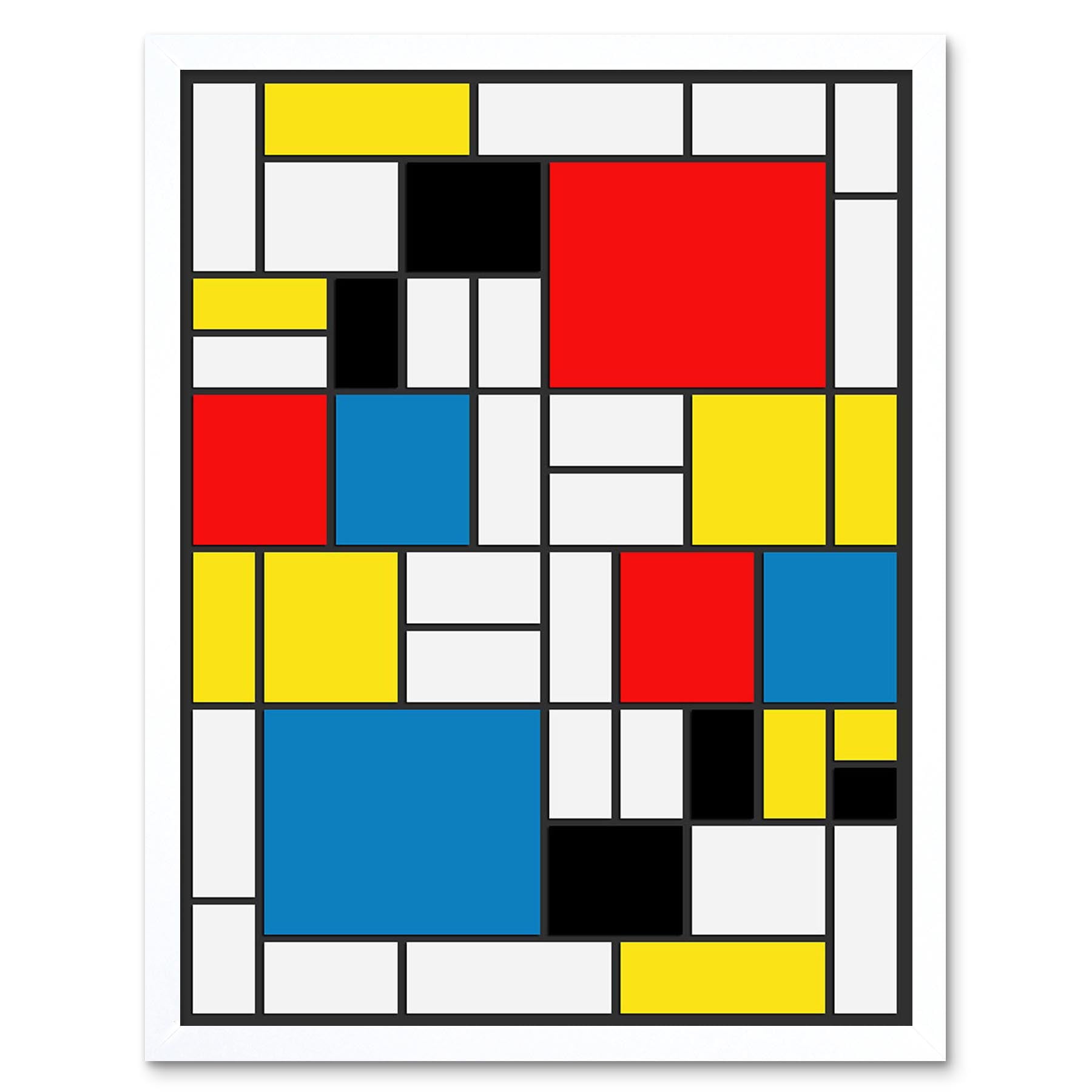 Piet Mondrian Composition with Red Blue and Yellow 1930 Abstract Cubes ...