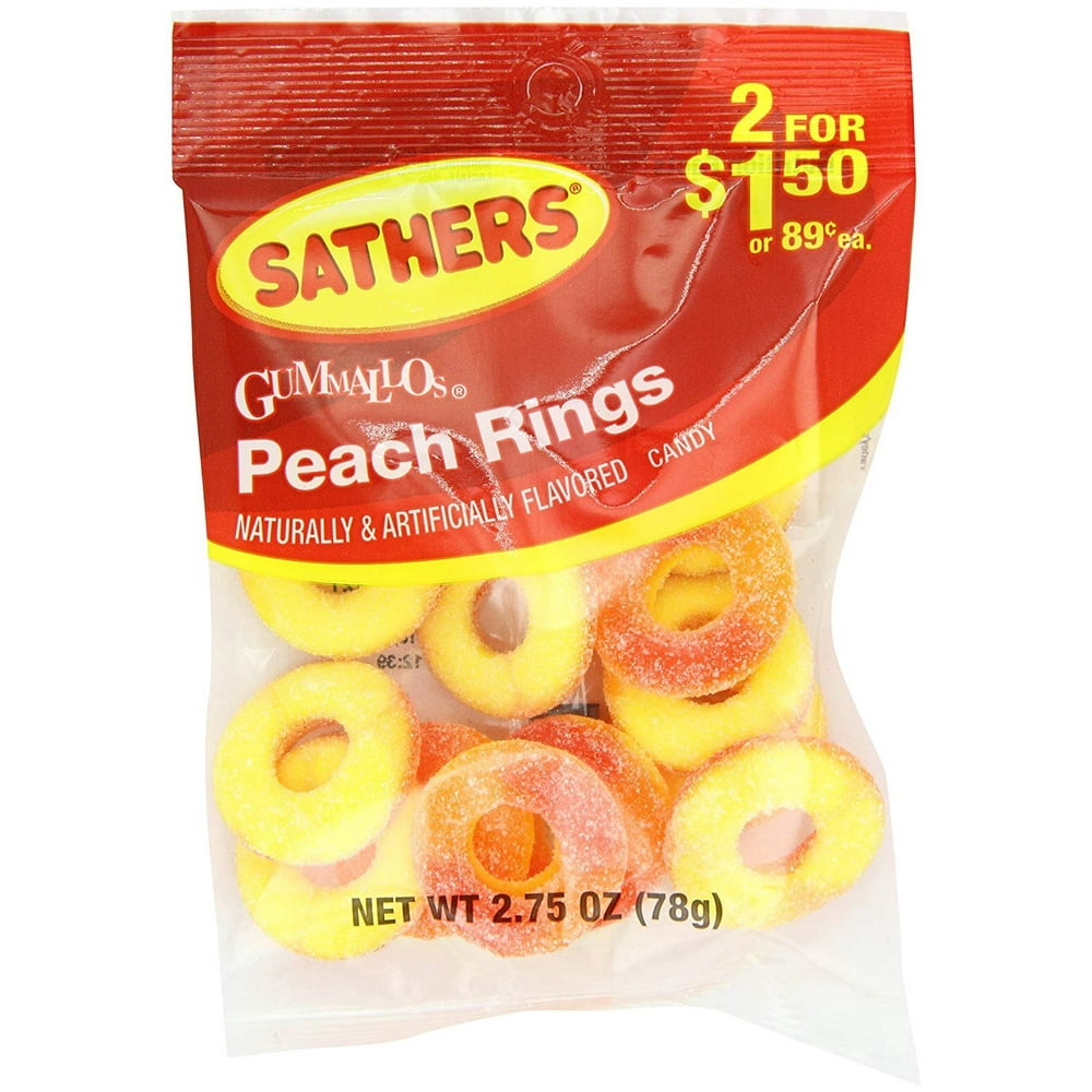 Farley's & Sathers Candy, Peach Rings, 2.75 Ounce (Pack of 12 ...