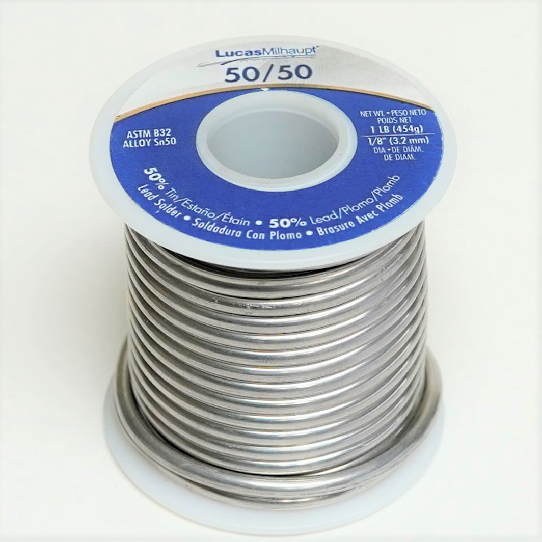 53137 Lucas Milhaupt Wolverine 50/50 Tin Lead Solder 1/8" x 1 pound ...