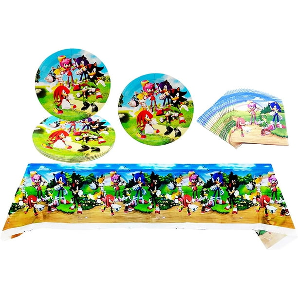 Sonic the hedgehog Themed Party Supplies Disposable Plates Plastic ...