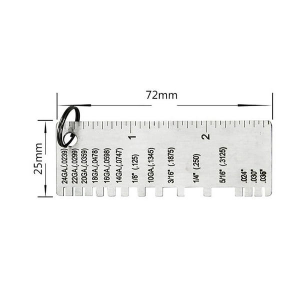 Weld Gauge Weld Ruler Seam Inspection Ruler Stainless Steel Welding ...