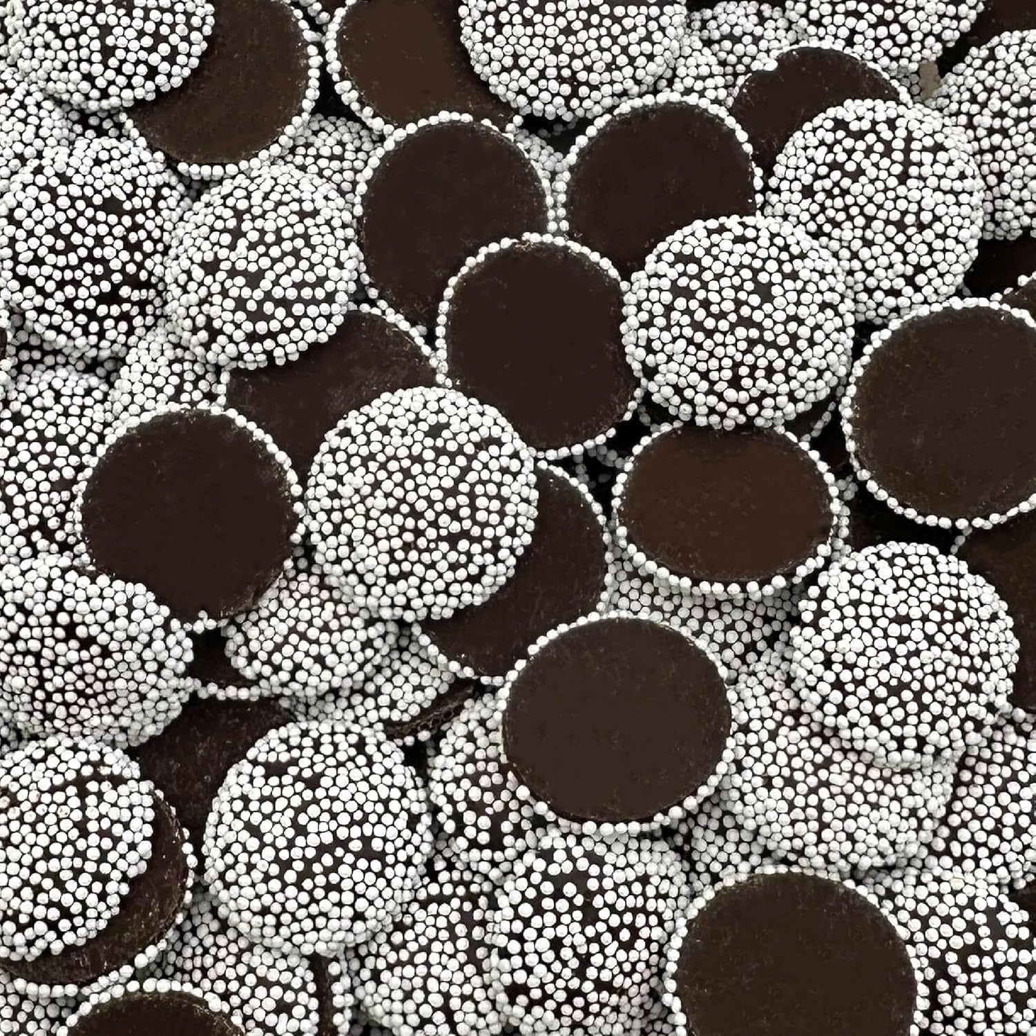Nonpareils Dark Chocolate Candy (Mini Size) - White Sprinkles, 1-Pound ...