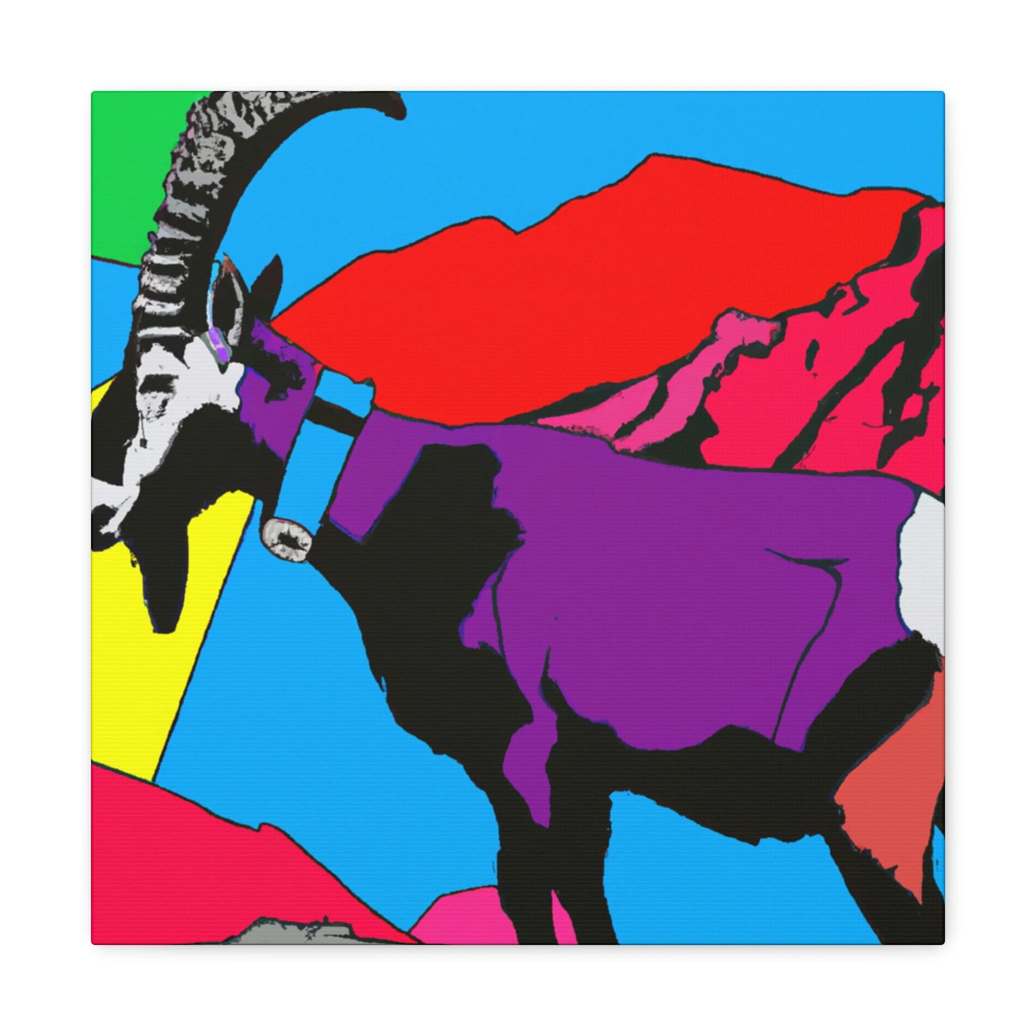 Montain Goat Pop Art - Canvas - Walmart.com
