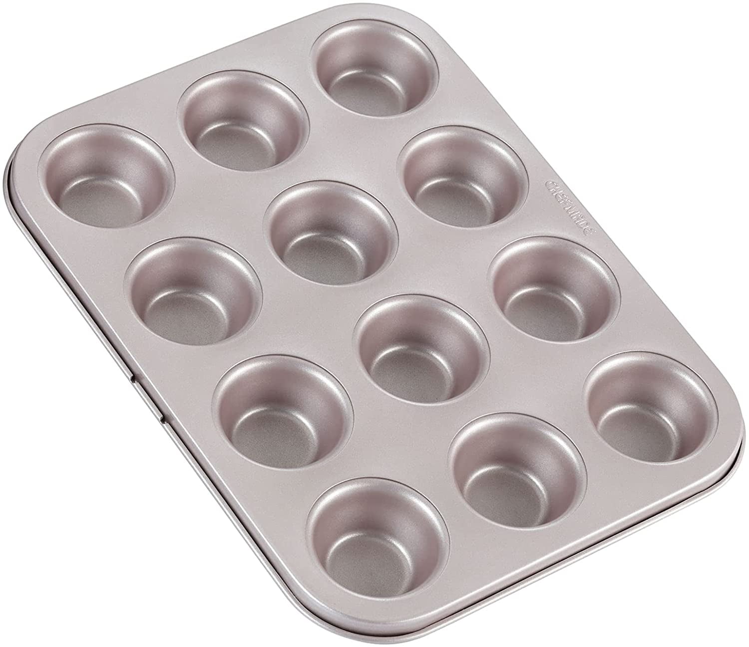 CHEFMADE Mini Muffin Pan, 12-Cavity Non-Stick Mini Cupcake Pan Bakeware ...