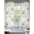Boho Tropical Palm Chiffon Sheer Curtains 63 Inches Long Watercolor ...