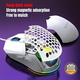 UHM Lightweight Wired Gaming Mouse, Swap Honeycomb Shell, 7200 DPI, 6 ...