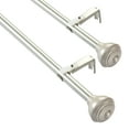 Deco Window Adjustable Curtain Rods 28-48 Inches, 2 Pack, Urn Finials ...