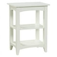 Home Square Wood Shaker Cottage 2-Shelf End Table in Ivory - Set of 2 ...