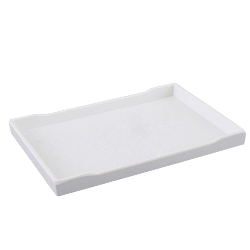 9 X 6 inch Decorative White Serving Tray Platter for Breakfast, Dinner ...