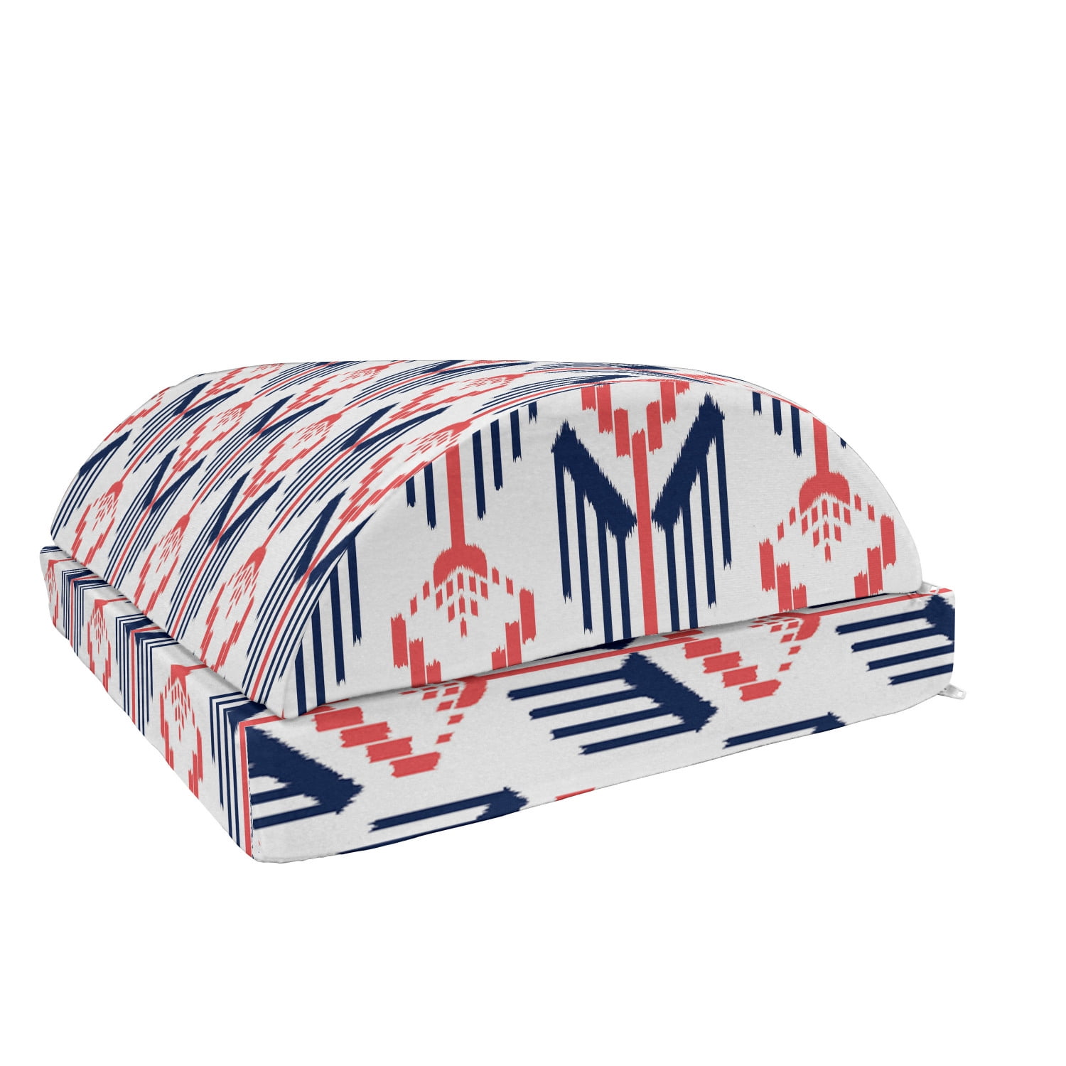 Ethnic Foot Rest, Ikat Inspired Illustration of Strokes and Stripes ...
