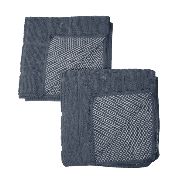 Versatility Dish Rags Gray Microfiber Mesh Scrubber Dishcloths, 4 Piece ...