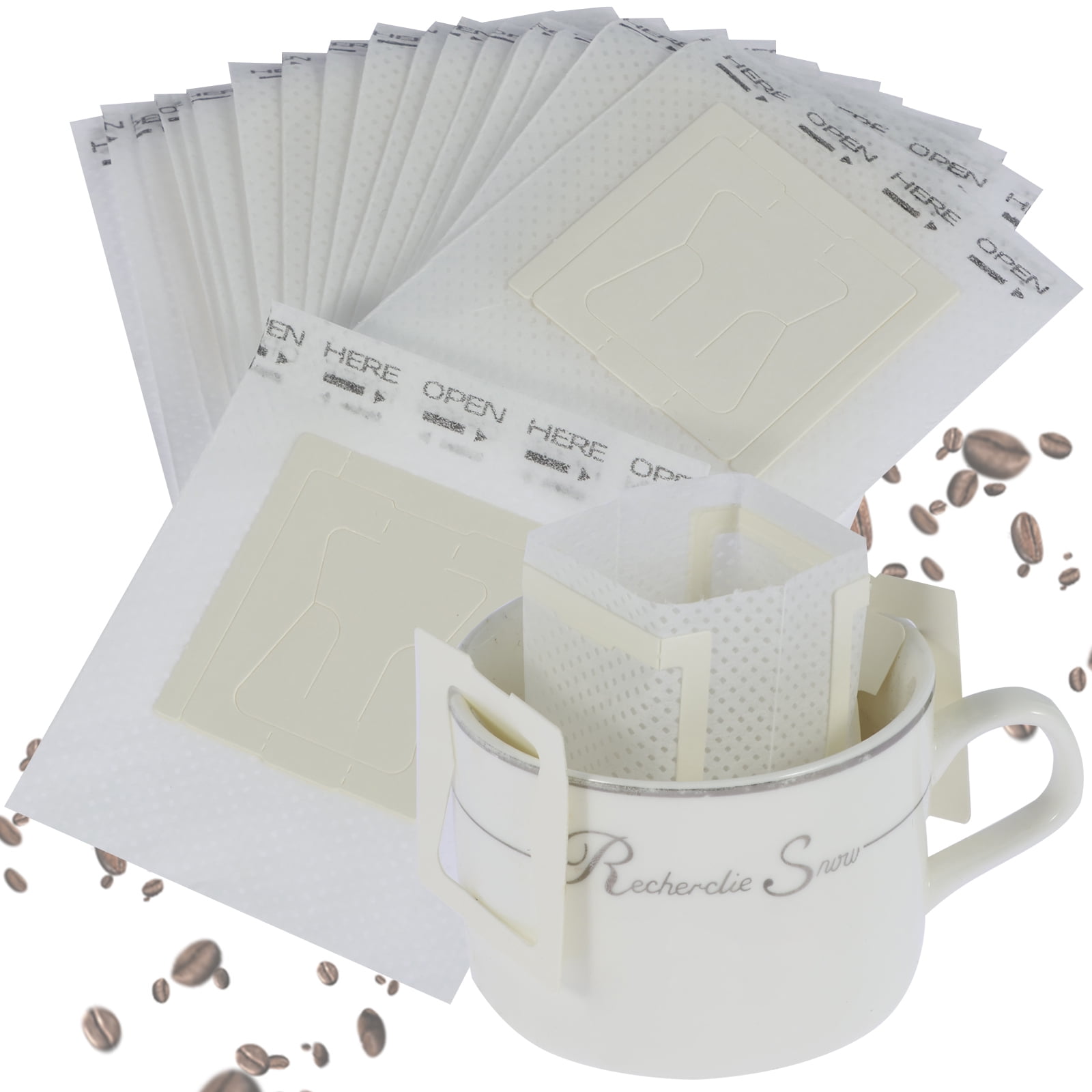 Click here for Retrok 100pcs Coffee Filter Bags Non-Woven Hanging... prices