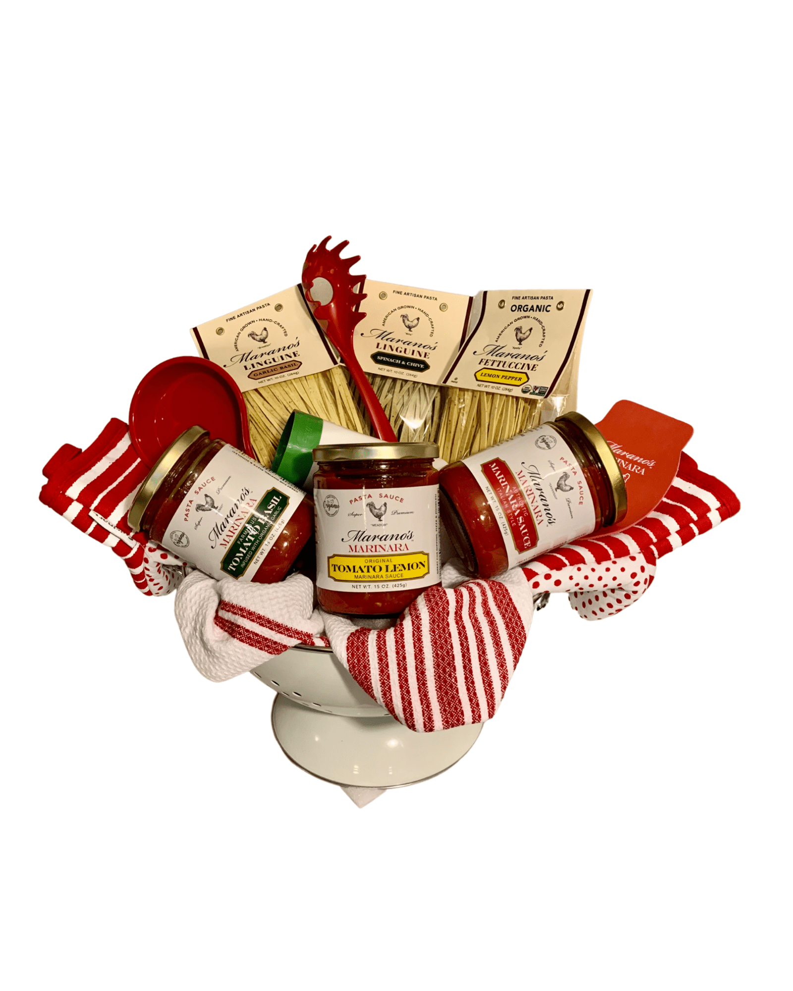 TONIGHT WE PASTA! Deluxe Gourmet 'Red' Gift Basket from Marano Foods ...