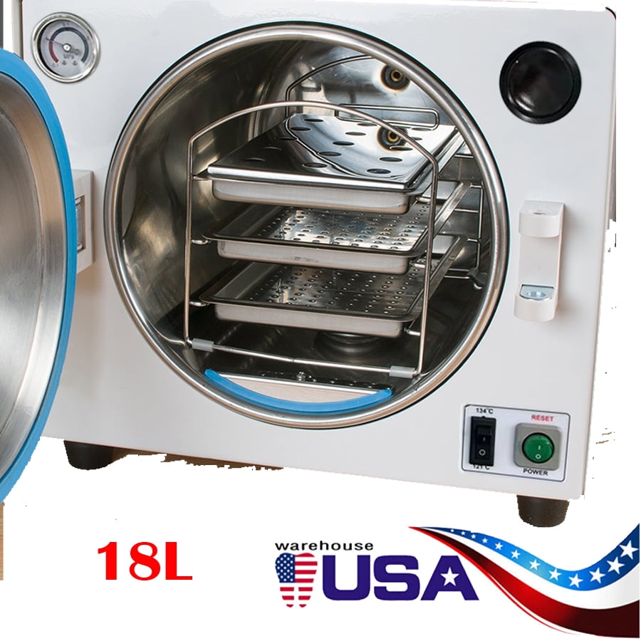 18L Dental Medical Autoclave Sterilizer, 900W Vacuum Steam Sterilization - Walmart.com
