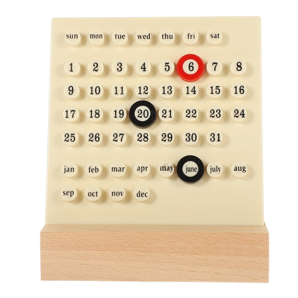 Calendario plástico perpetuo de escritorio con calendario perpetuo base ...