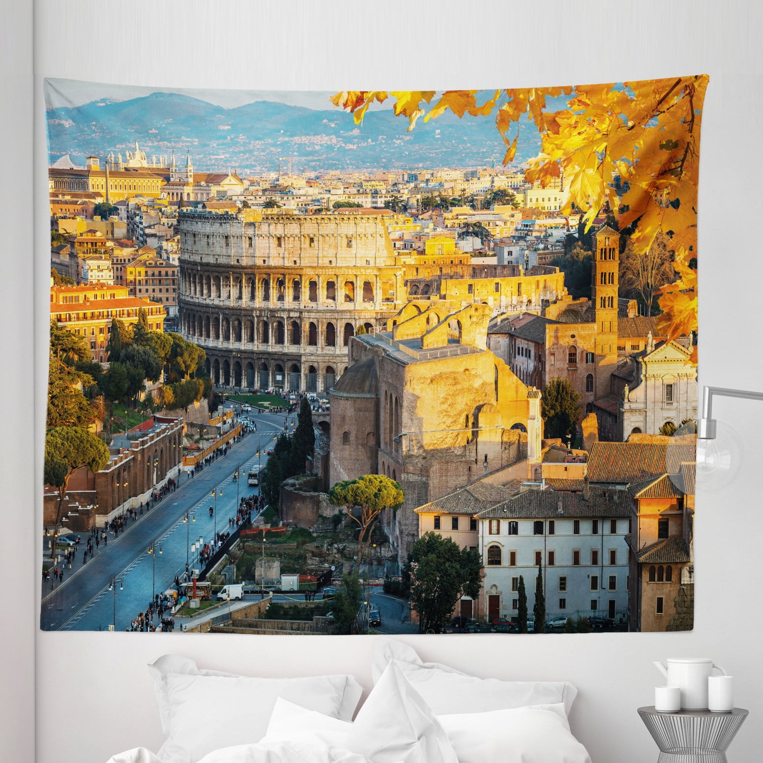 Italy Tapestry, Colosseum in Rome Amphitheater Historical Architecture ...