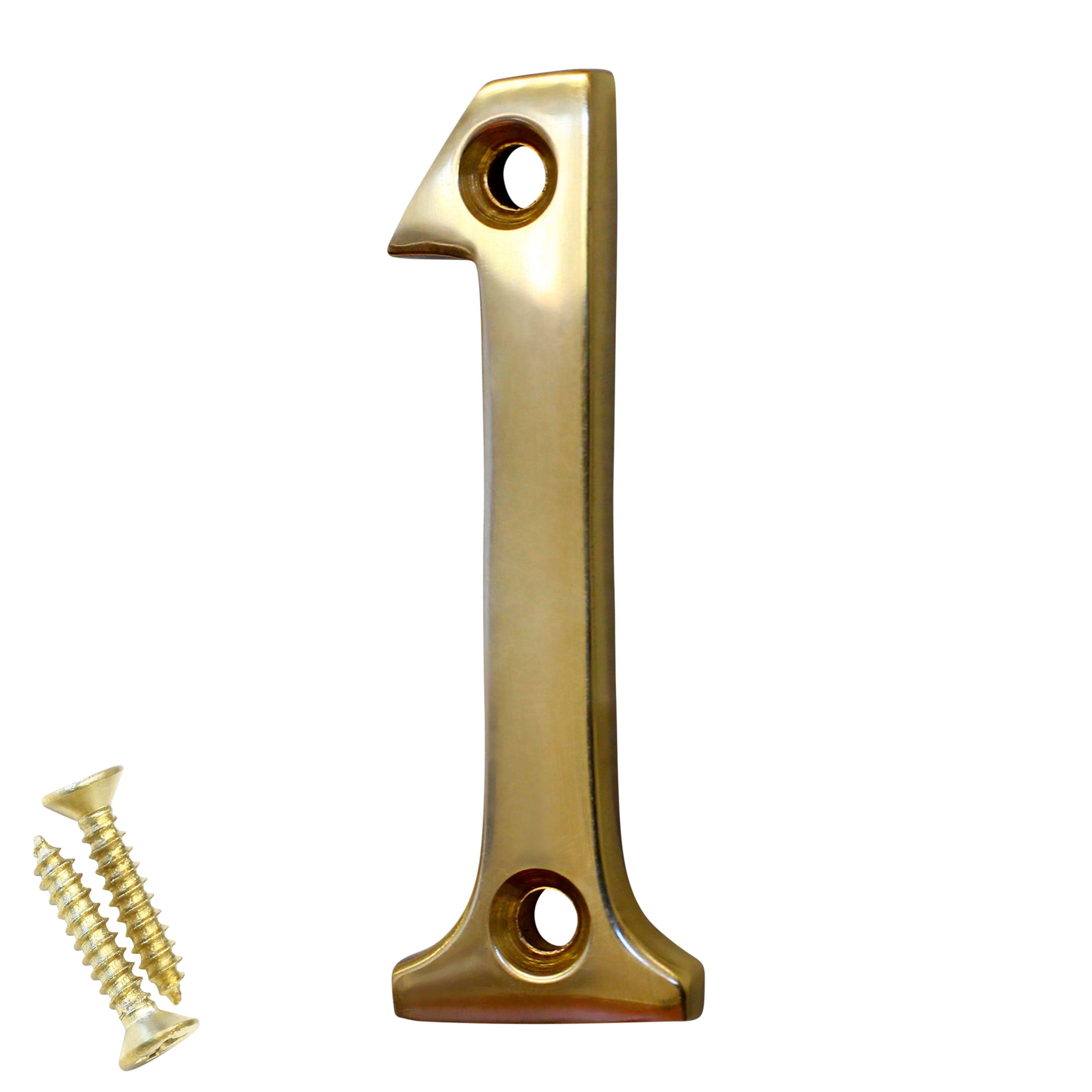 RCH Hardware NO-BR235-50 Brass House Number, 2 Inch, Polished Brass ...