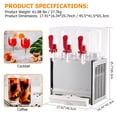 M optimized Commercial Beverage Dispenser 7.93 Gallon 30L 3 Tanks Ice ...