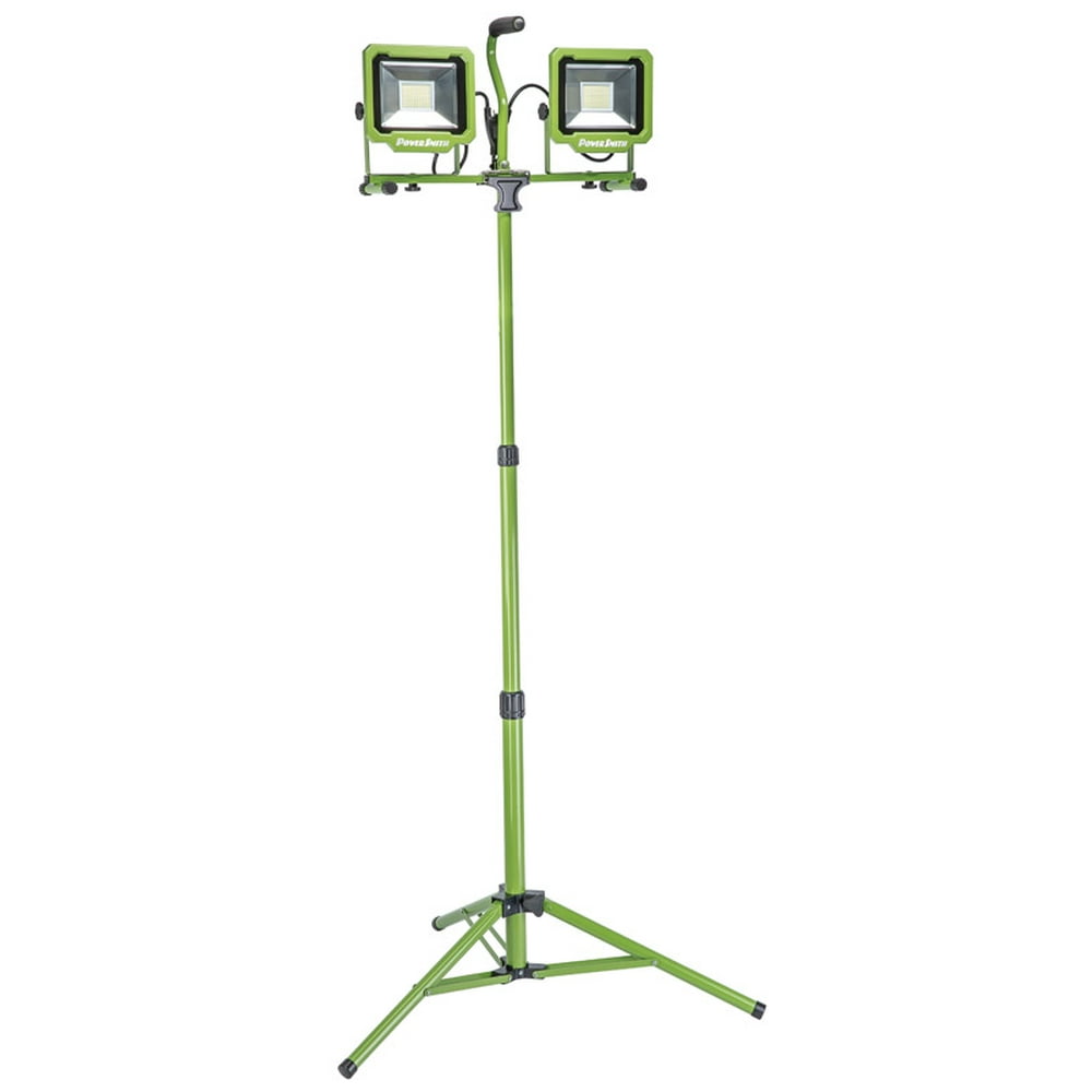 PowerSmith 10,000 Lumen LED Work Light with Metal Telescoping Tripod ...
