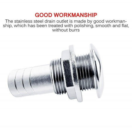 25mm Boat Drain Outlet Erosion Resistant Stainless Steel Drain Outlet ...