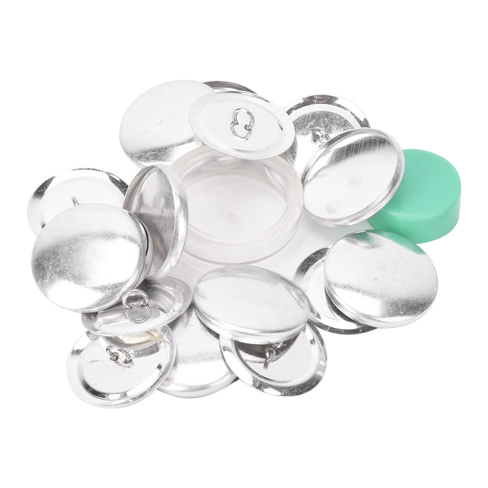 Cover Button Kit, Cloth Fabric Covered Round Flat Back Metal Buttons ...