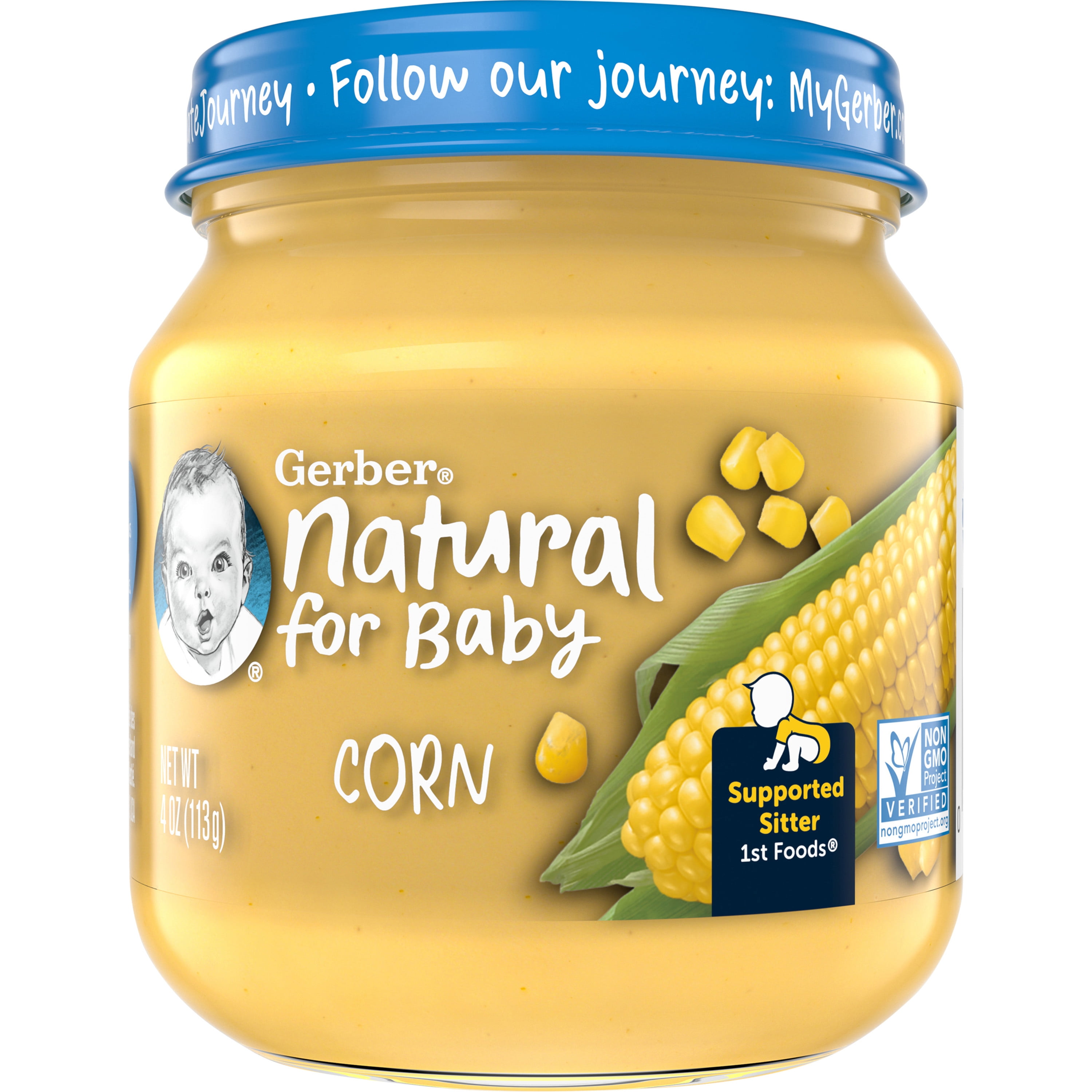 Gerber 1st Foods Natural for Baby Baby Food, Corn, 4 oz Jar - Walmart.com