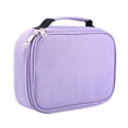 BIMZUC 72‑Slot Fabric Pencil Organizer, Foldable Zipper Pen Bag, Purple ...