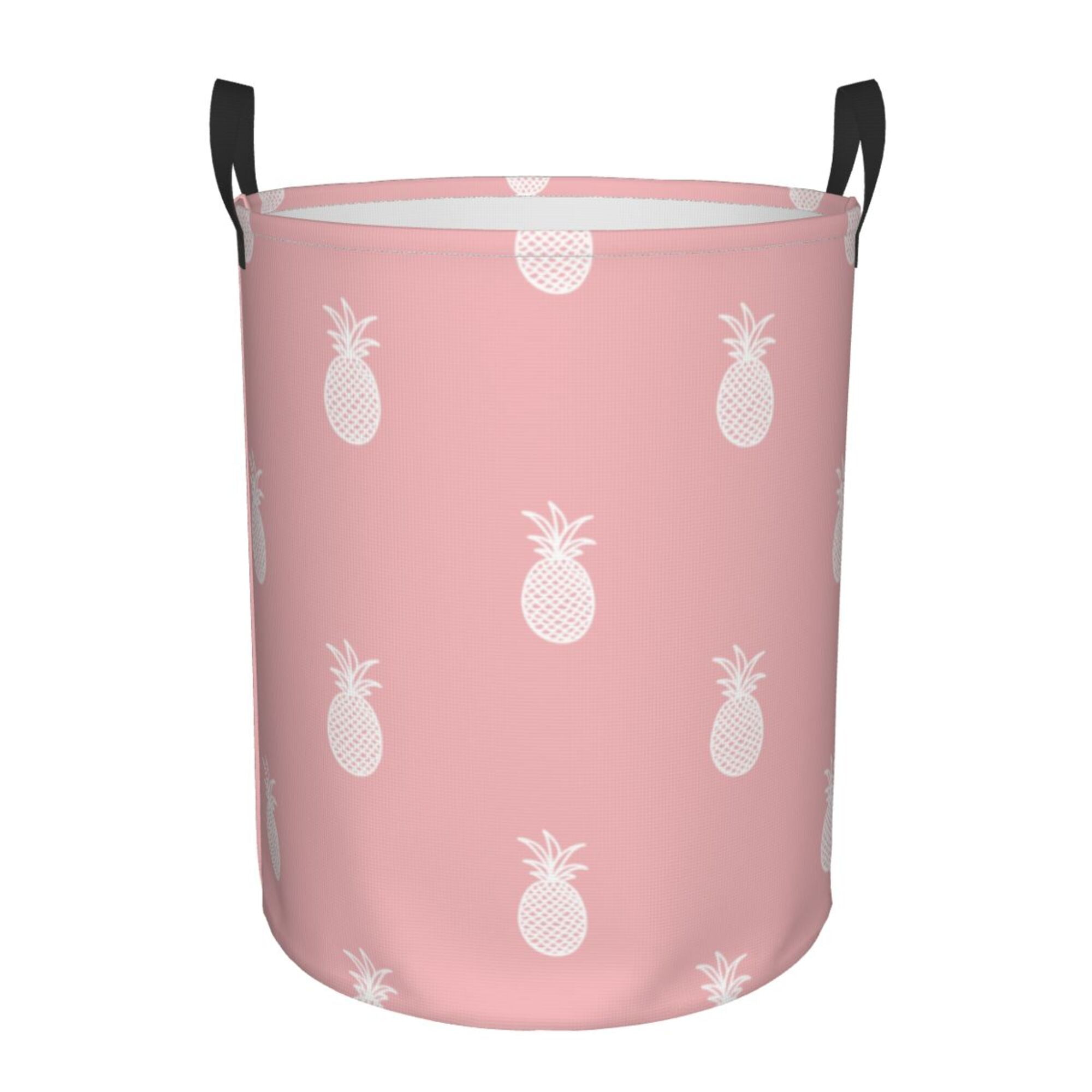 LNWH Laundry Basket, Pink Pineapple Pattern Foldable Laundry Hamper ...